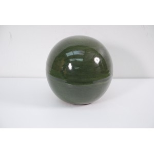 Green Sphere Glazed 30Cm - Jones Garden Centre