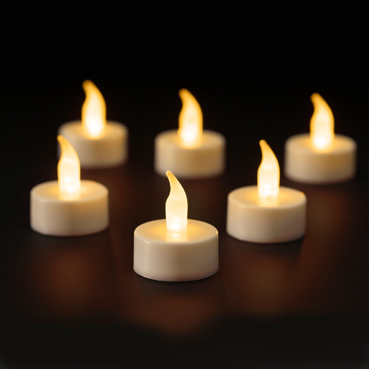 LED Tealight Plastic Fire Flame Effect Bo Indoor white/flame - Jones ...