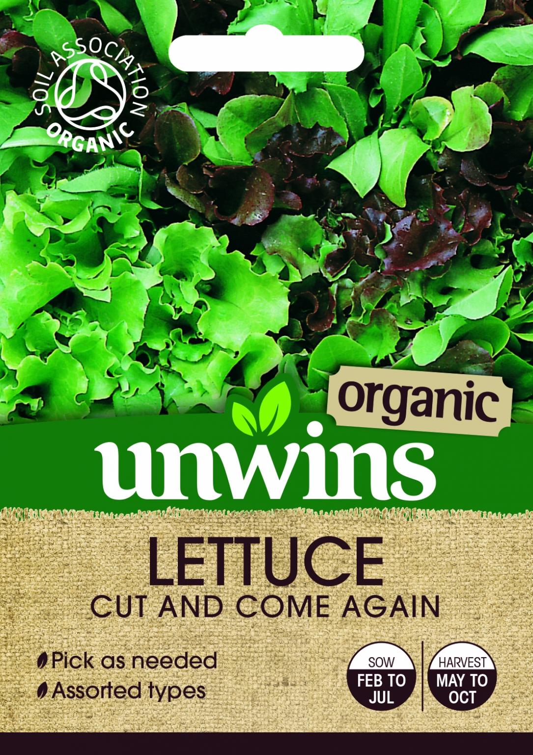 Lettuce (Leaves) Cut And Come Again (Organic) - Jones Garden Centre