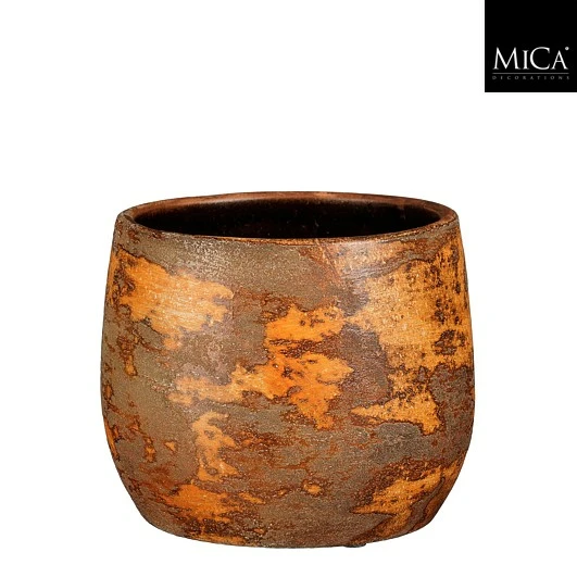 Olaf Pot Round Rust - H15Xd19,5Cm - Jones Garden Centre
