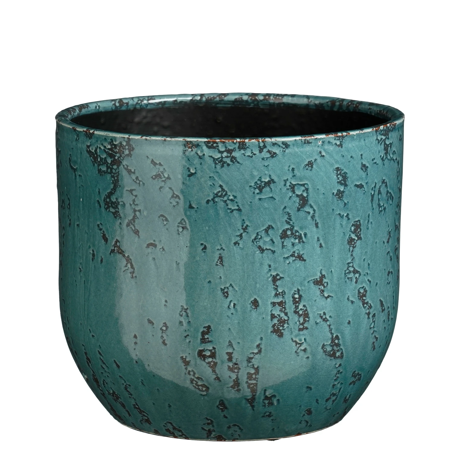Sandro Pot Round Petrol - H22Xd24Cm - Jones Garden Centre