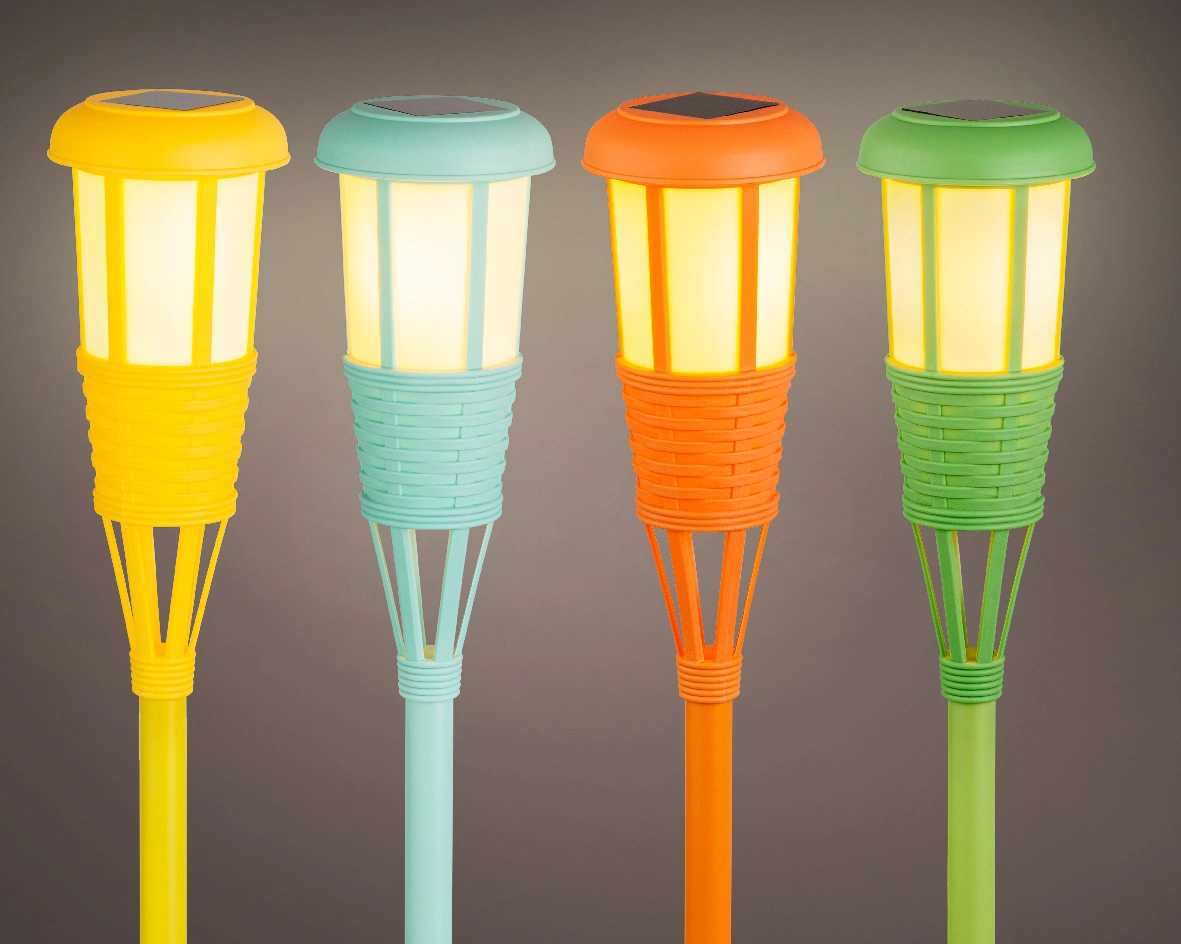 Solar Torch Plastic Fire Flame Effect 4Col H61.00cm-12L asst./flame ...