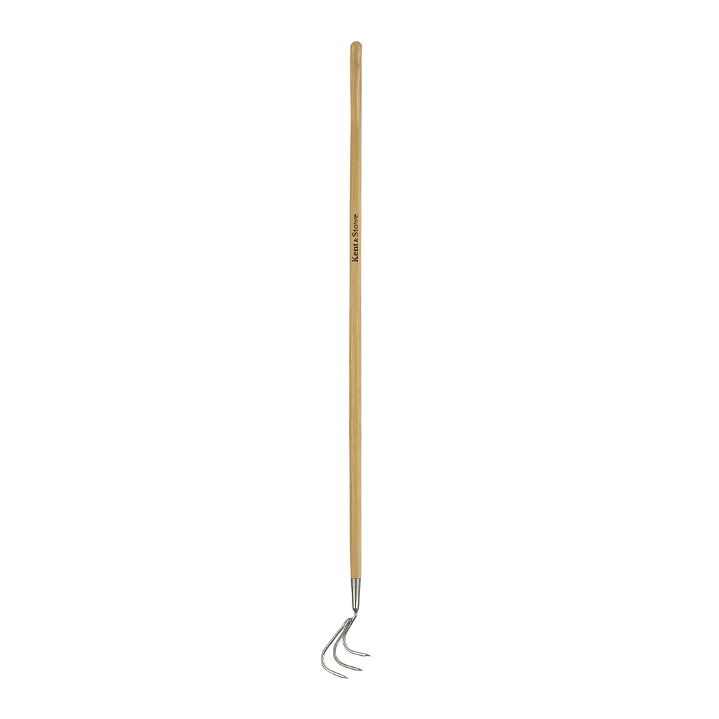 Stainless steel Long Handled 3 Prong Cultivator - Jones Garden Centre