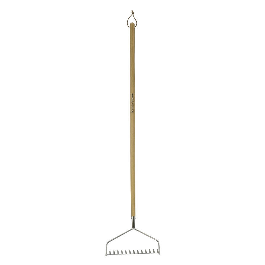 Stainless steel Long Handled Soil Rake - Jones Garden Centre